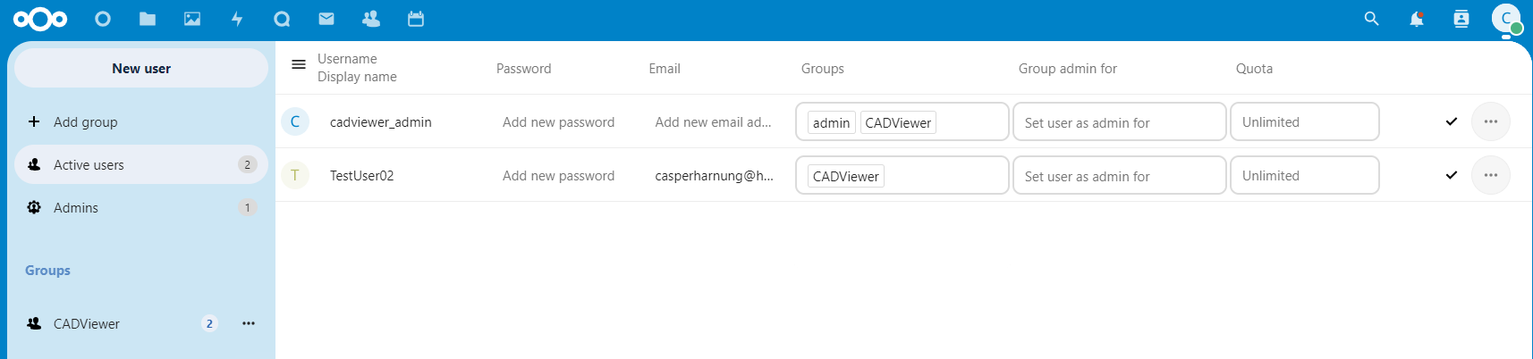 CADViewer Admin Interface - CADViewer User Manual and Icon Interface Commands